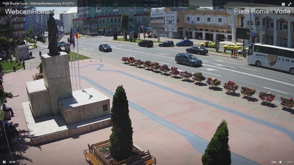 Webcam Piata Roman Voda - Camere Live Parc Roman