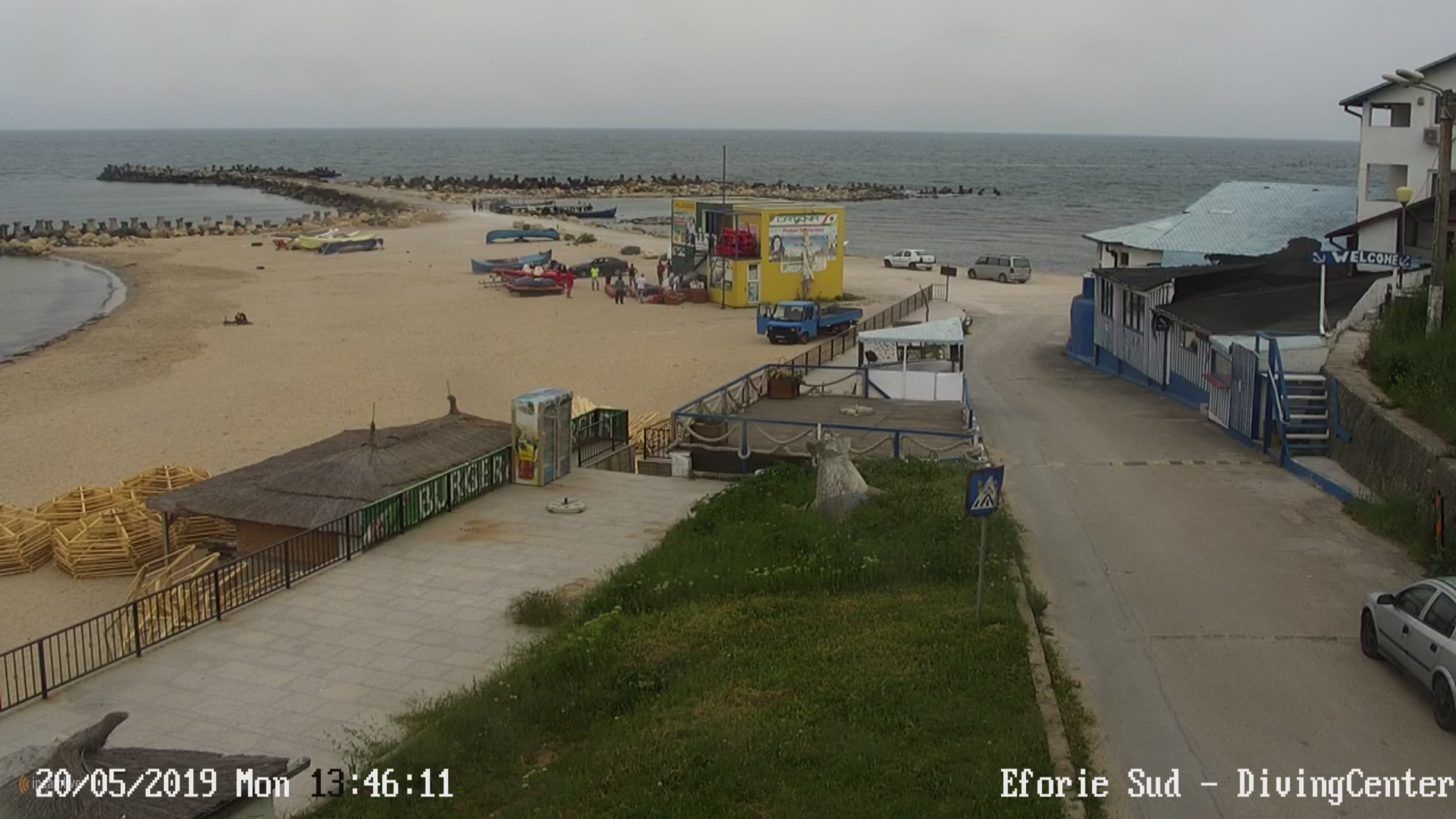 Webcam Eforie Sud Camere live de pe plaja - Scoala de scufundari