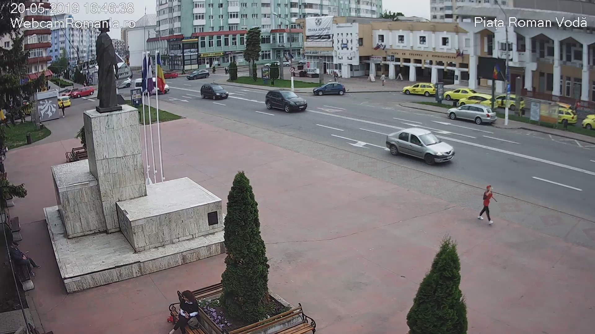 Webcam Piata Roman Voda live - Camere live Neamt